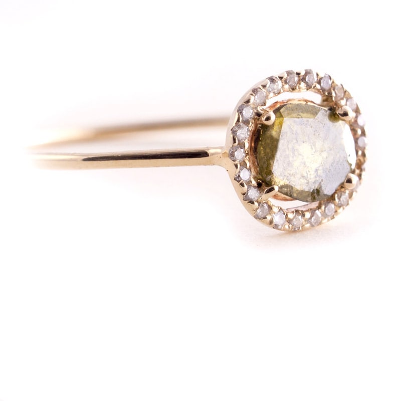 Diamond Slice Ring - Etsy