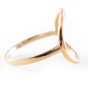 14K Gold Open Circle Ring, Geometric Shape Ring, Modern Design Gold ...