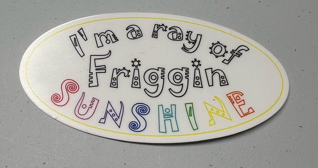 I’m A Friggin’ Ray of Sunshine Sticker - Etsy