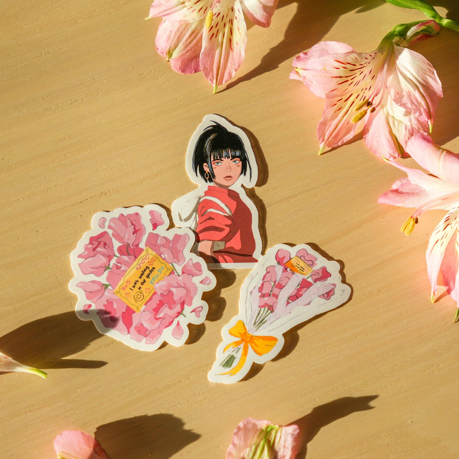 Chihiro Sweet Pea Flower Stickers | Spirited Away and Billie Eilish ...