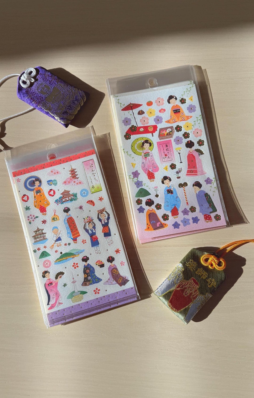 Japanese Paper Stickers Sheets: Kyoto & Geisha Theme - Etsy