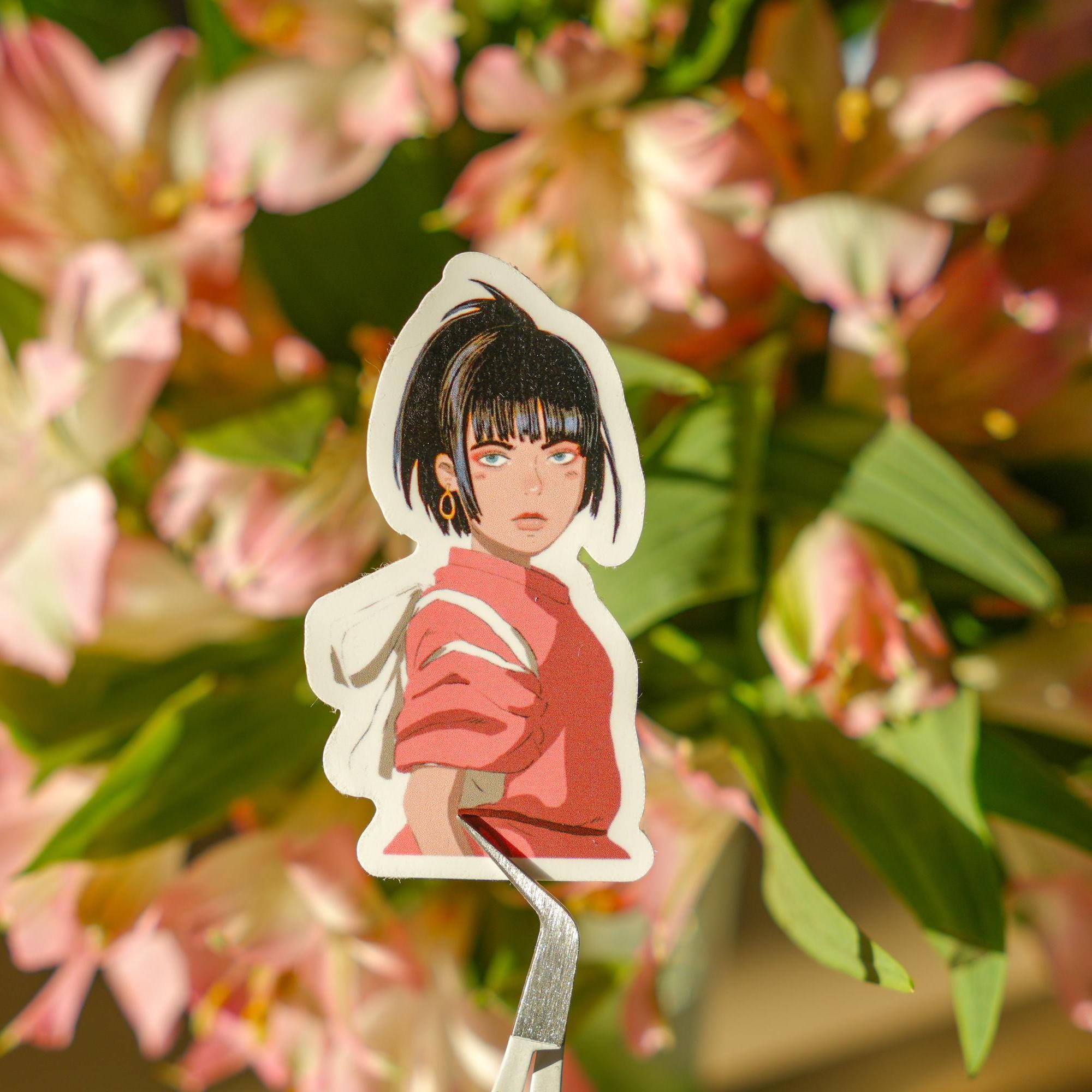 Chihiro Sweet Pea Flower Stickers | Spirited Away and Billie Eilish ...