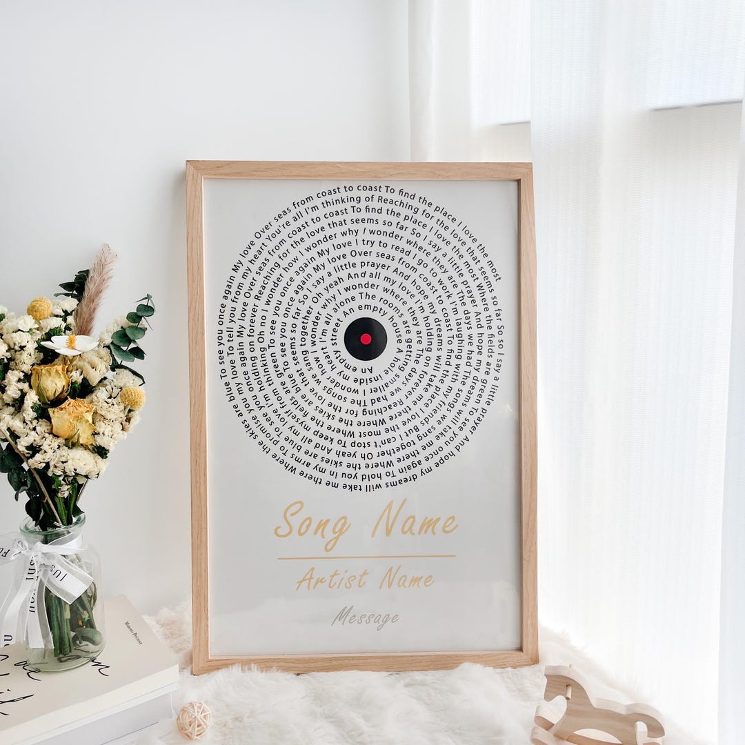 NFC Custom Song Lyrics Print,personalised Music Poster, Fashionably ...