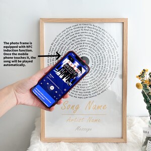 NFC Custom Song Lyrics Print,personalised Music Poster, Fashionably ...