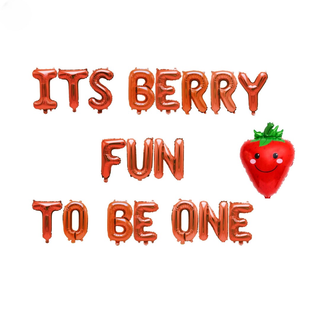 Its Berry Fun to Be One Berry Theme First Birthday Banner 16 Inches ...