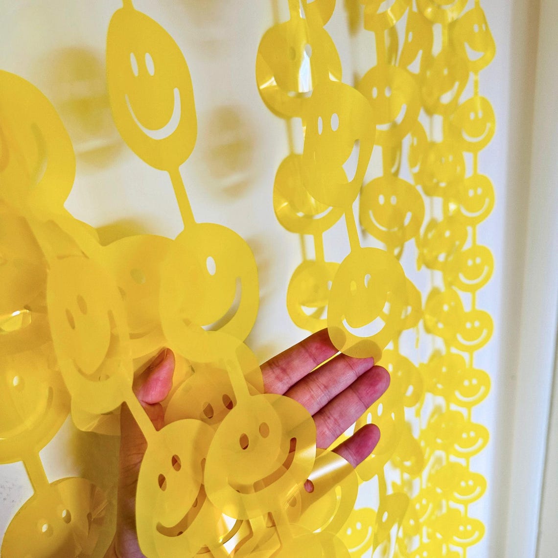 Smiley Face Fringe Curtain Backdrop| Happy Dude Party Backdrop One ...