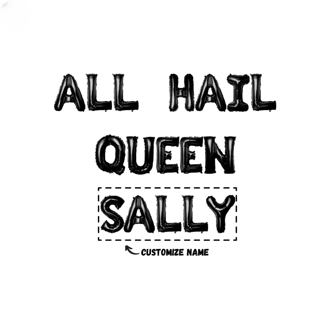 All Hail Queen Custom Birthday Banner 16 Inches | Birthday Queen ...