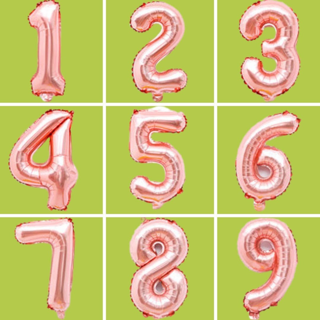 Rose Gold 40 Inch Balloon Numbers Birthday Balloons | Home Party ...