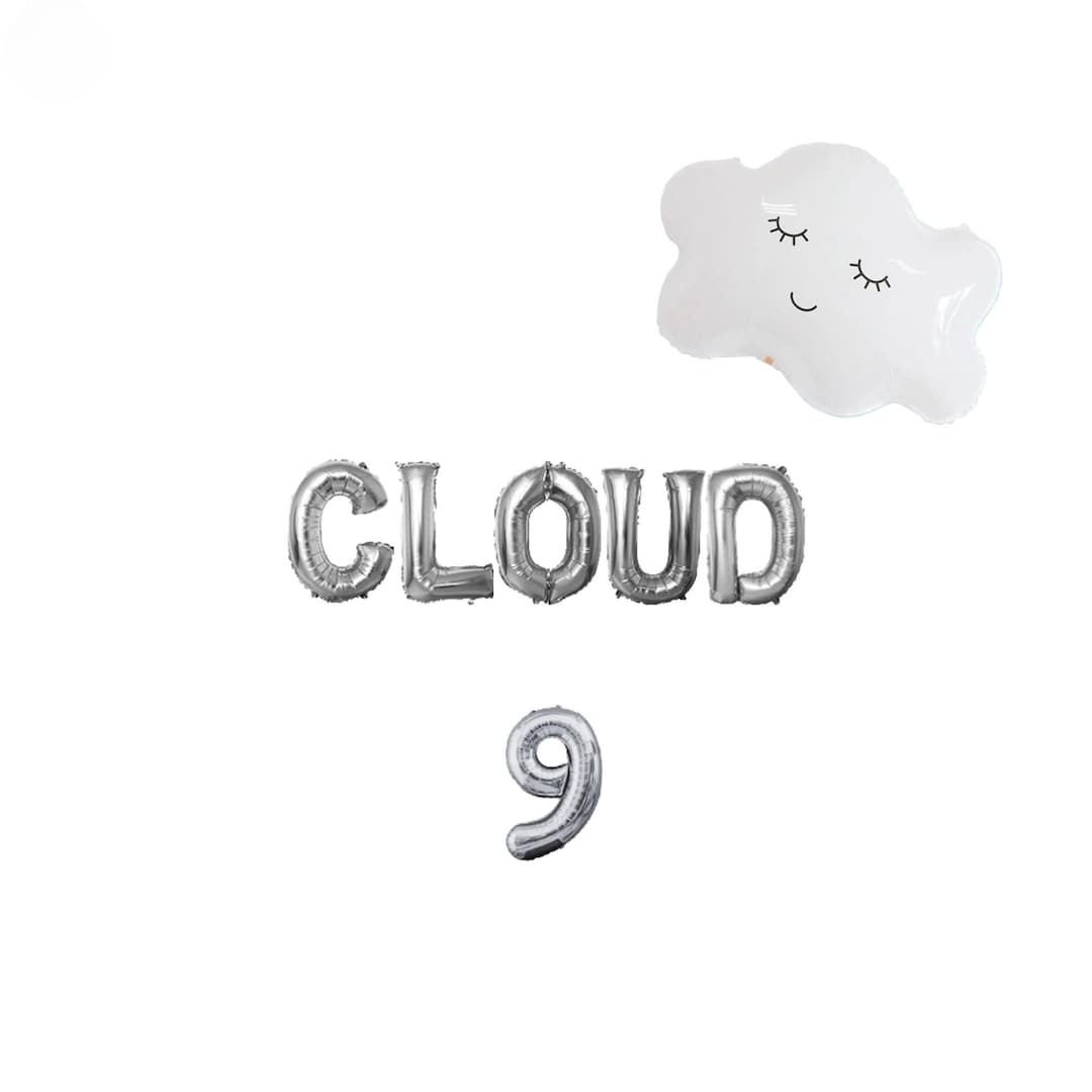 Cloud 9 9th Birthday Banner 16 Inches | on Cloud Nine Birthday Party on ...