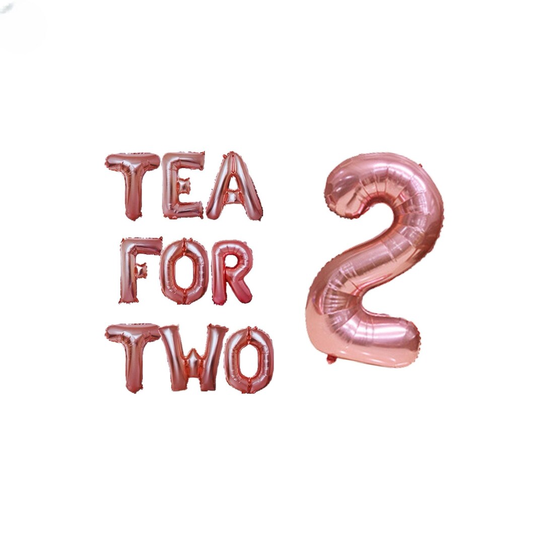 Tea for Two 2nd Birthday Tee Party Banner 16 Inches | Tea Theme 2nd ...