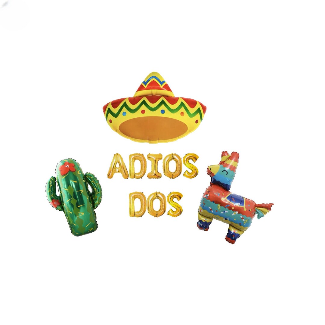 Adios Dos Banner 16 Inches | Taco Theme 3rd Birthday Party Fiesta Taco ...