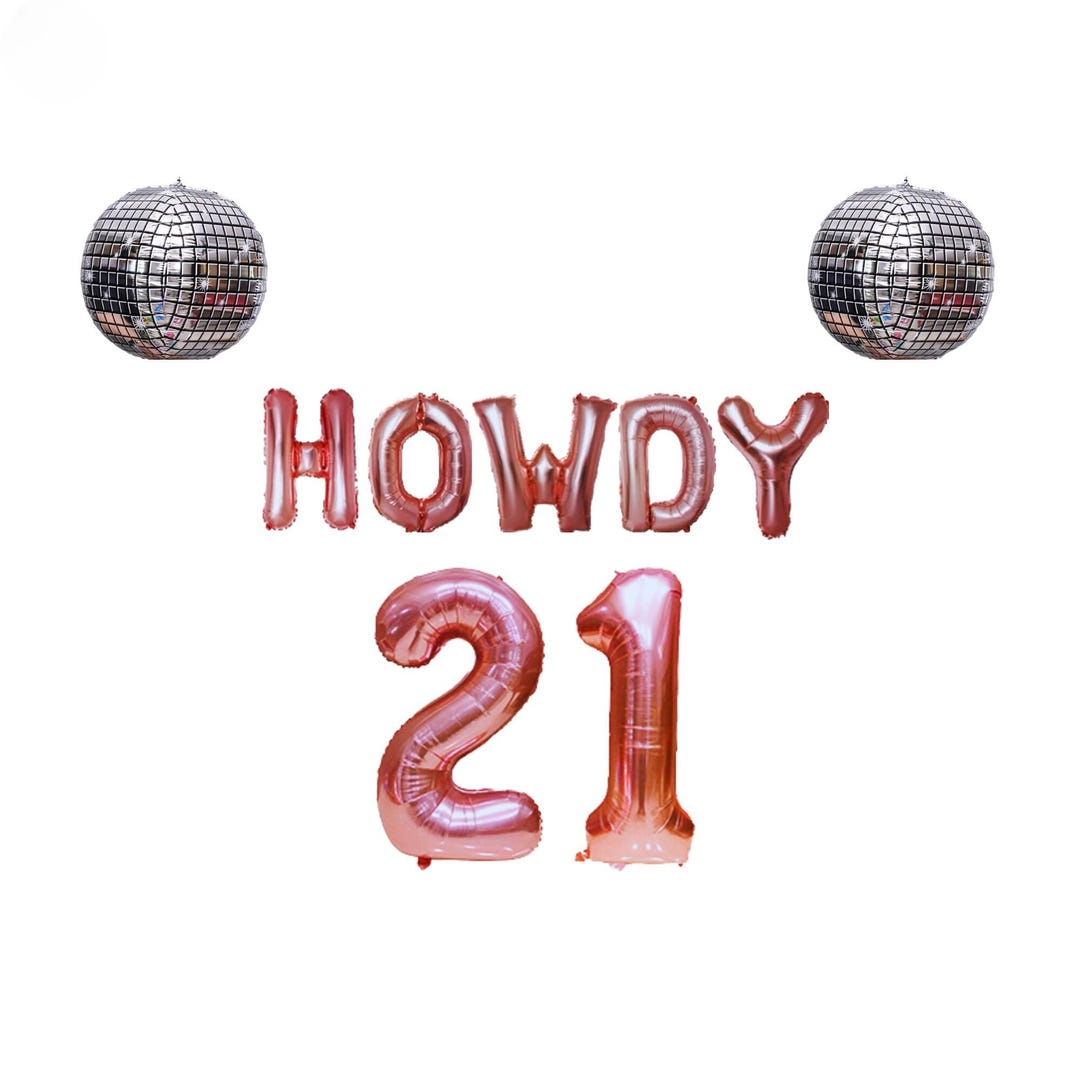 Howdy 21st Birthday Banner 16 Inches | Howdy Cowgirl Western Theme ...