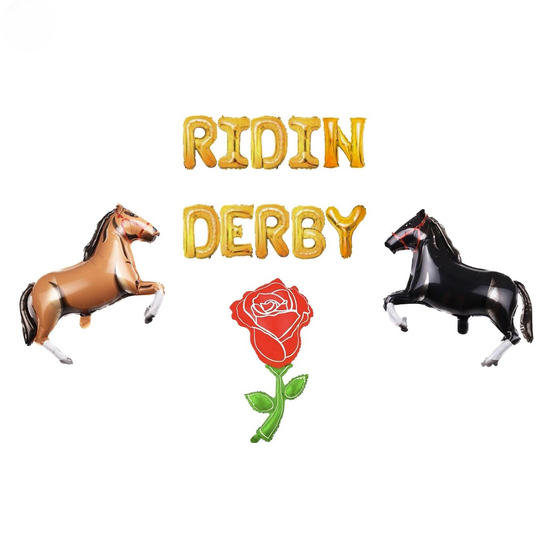 Ridin Derby Banner 16 Inches | Banner Kentucky Derby Theme Party Bach ...