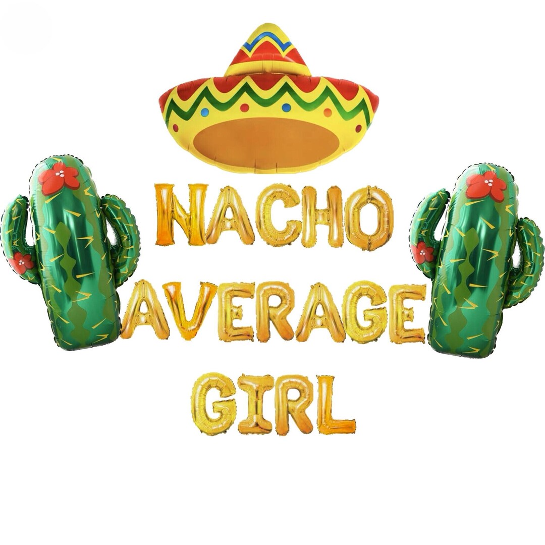 Nacho Average Girl Banner 16 Inches | Fiesta Birthday Girl Party Cinco ...