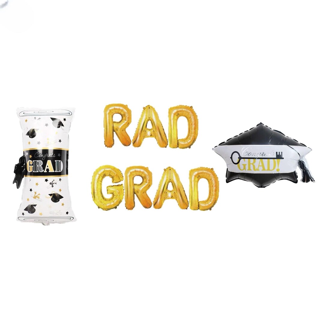 Rad Grad Graduation Banner 16 Inches | Graduation Party Class of 2025 ...