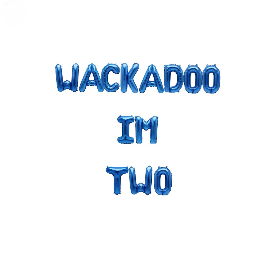 Wackadoo Im Two Custom Banner 16 Inches | Bluey Themed 2nd Birthday ...
