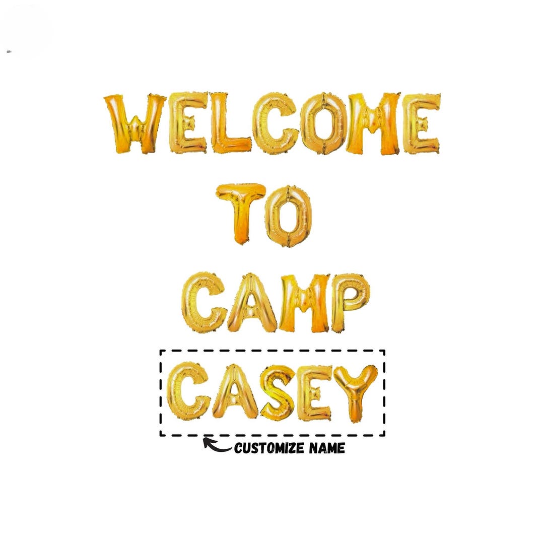 Welcome to Camp Custom Banner 16 Inches | Camping Theme Birthday Bach ...