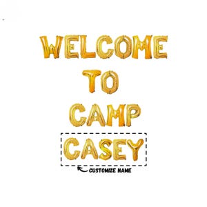 Welcome to Camp Custom Banner 16 Inches | Camping Theme Birthday Bach ...