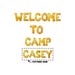 Welcome to Camp Custom Banner 16 Inches | Camping Theme Birthday Bach ...