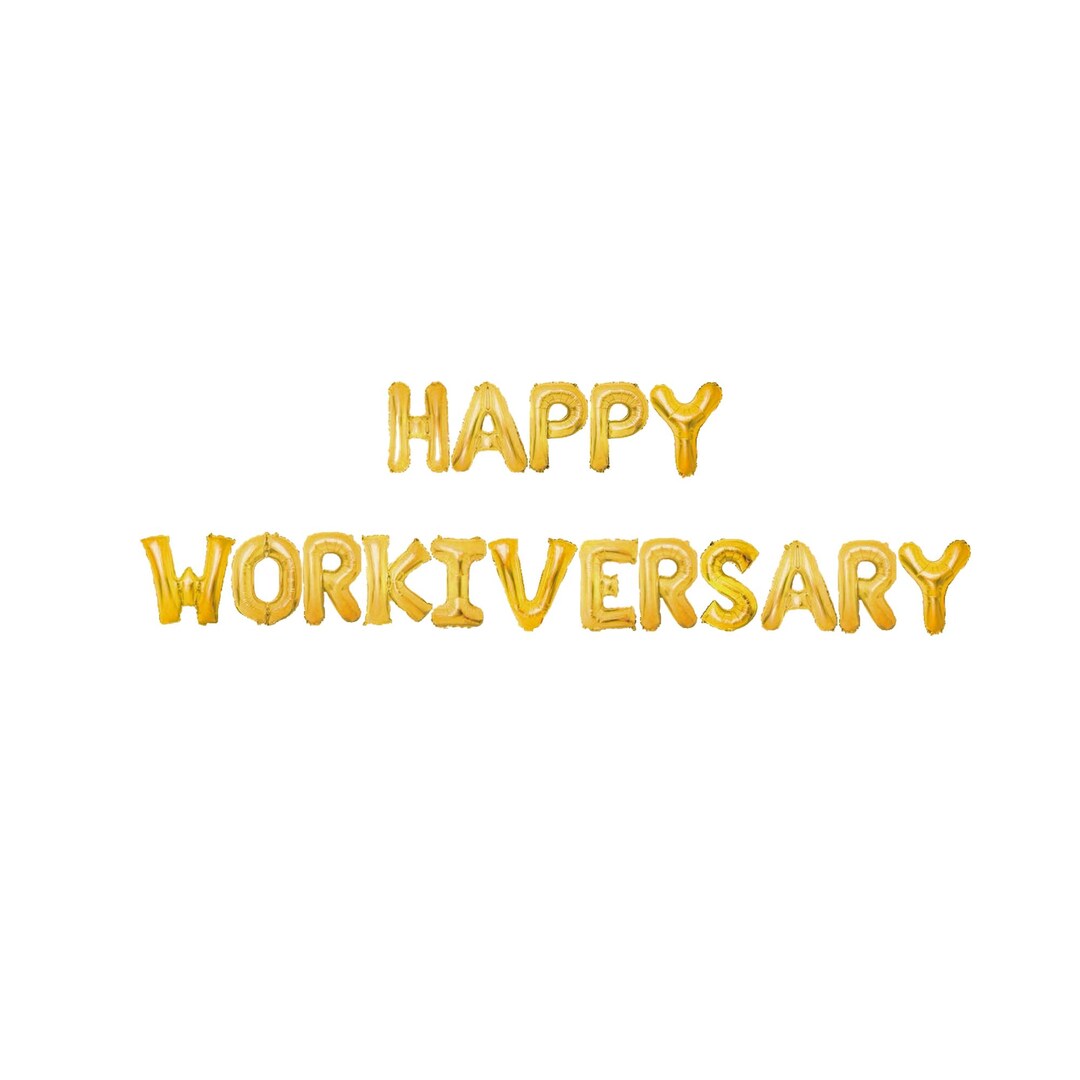 Happy Workiversary Banner 16 Inches | Work Anniversary Decoration Party ...