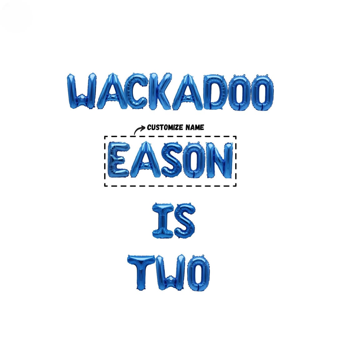 Wackadoo is Two Custom Banner 16 Inches | Bluey Themed 2nd Birthday ...