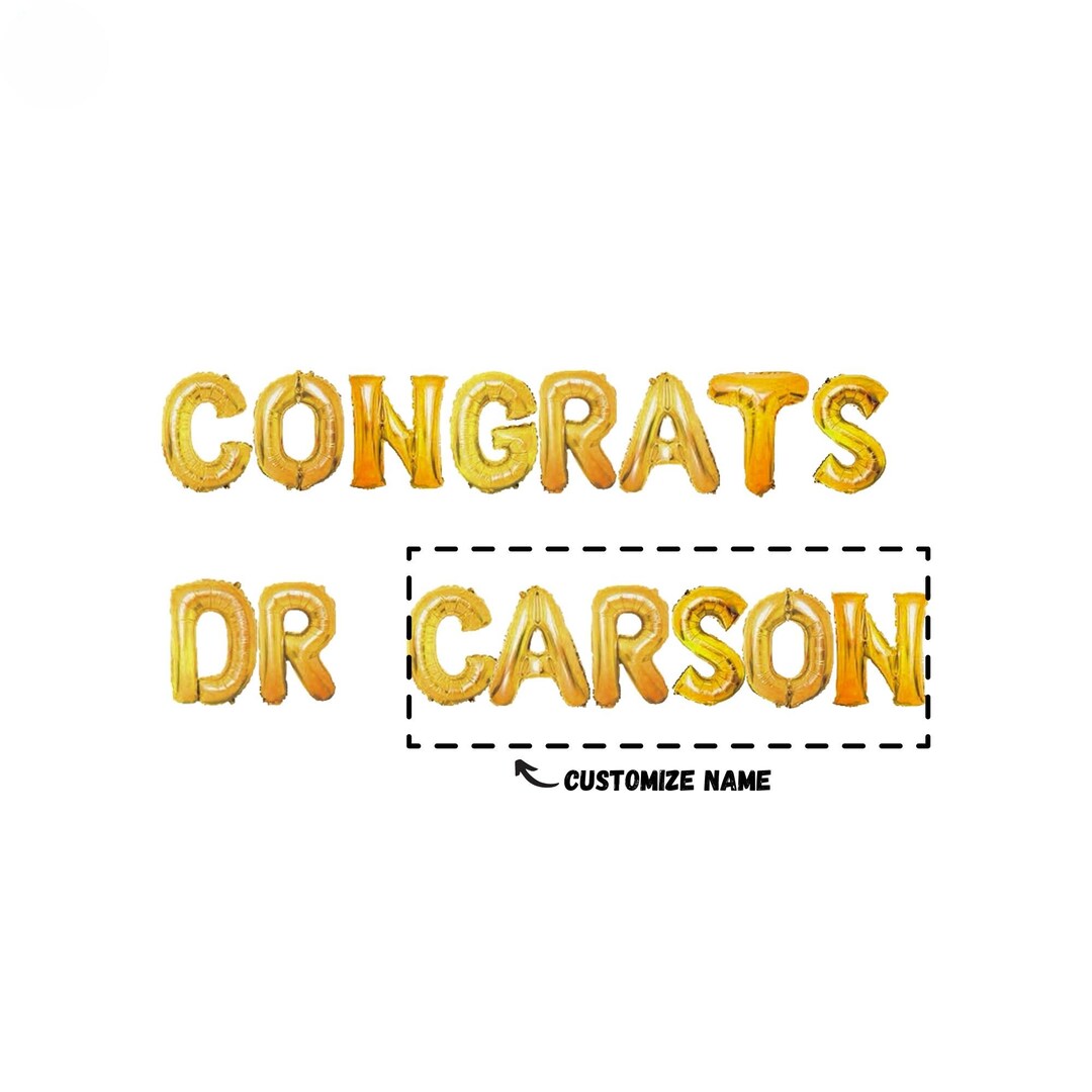 Custom Congrats Dr. Grad Banner 16 Inches | PHD Graduation Party Class ...