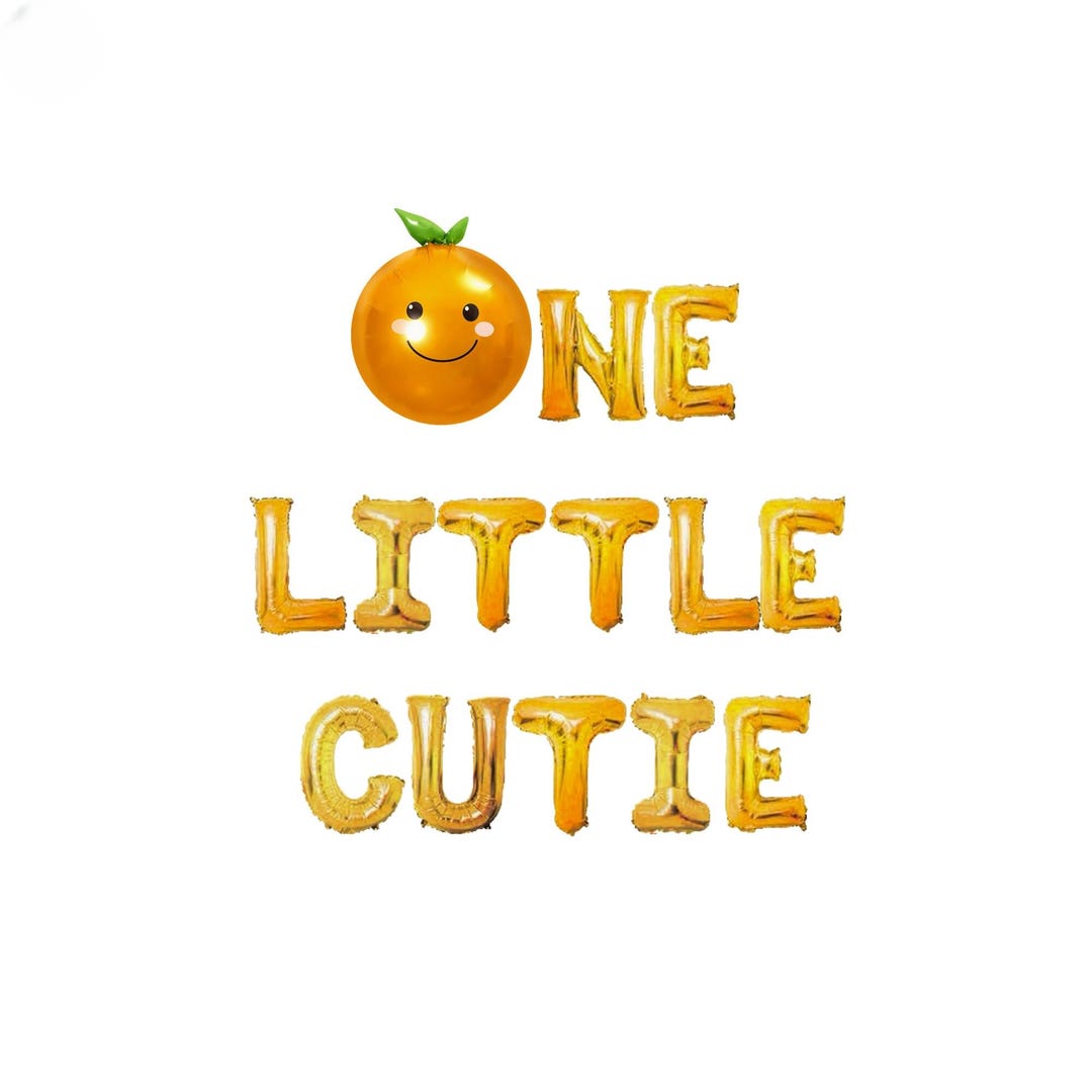 One Little Cutie Banner 16 Inches | Orange Theme Girls 1st Birthday ...