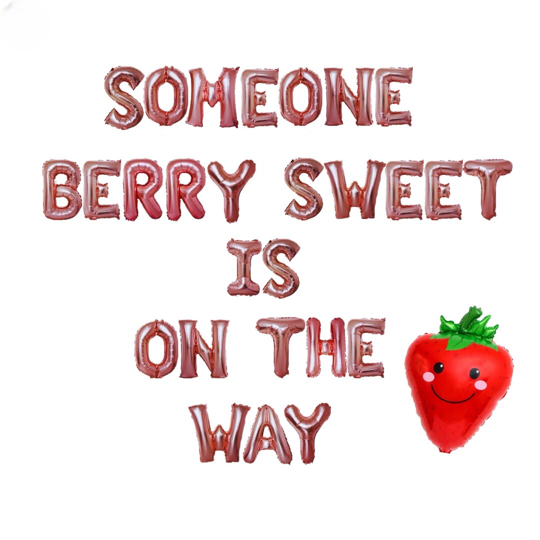 Someone Berry Sweet is on the Way Banner 16 Inches | Berry Theme Baby ...