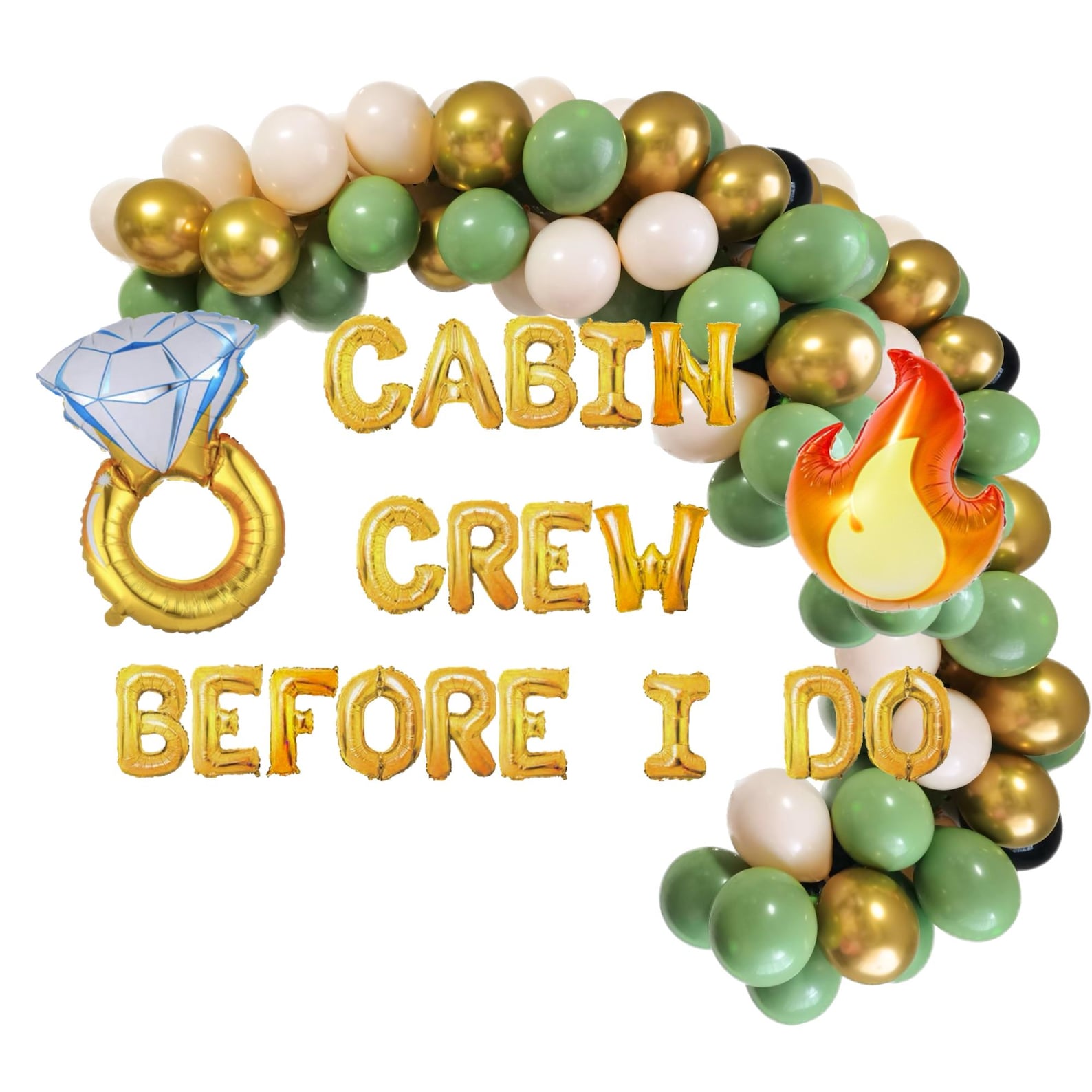 Cabin Crew Bachelorette Balloon Garland: Camping Bridal Shower Decor - Etsy