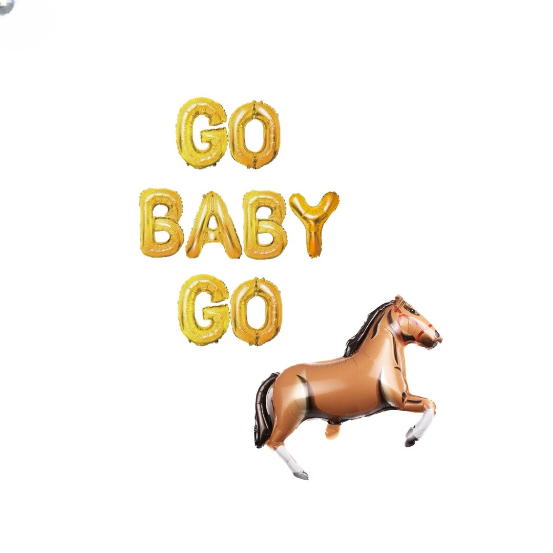 Go Baby Go Banner 16 Inches | Kentucky Derby Baby Shower Party Baby ...