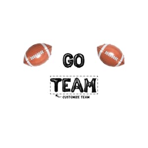Go Team Banner | Custom Football Party NFL Party Decor 2025 Super Bowl ...