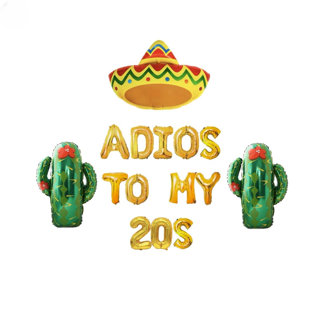 Adios to My 20s Banner 16 Inches | Fiesta Theme 30th Birthday Party ...