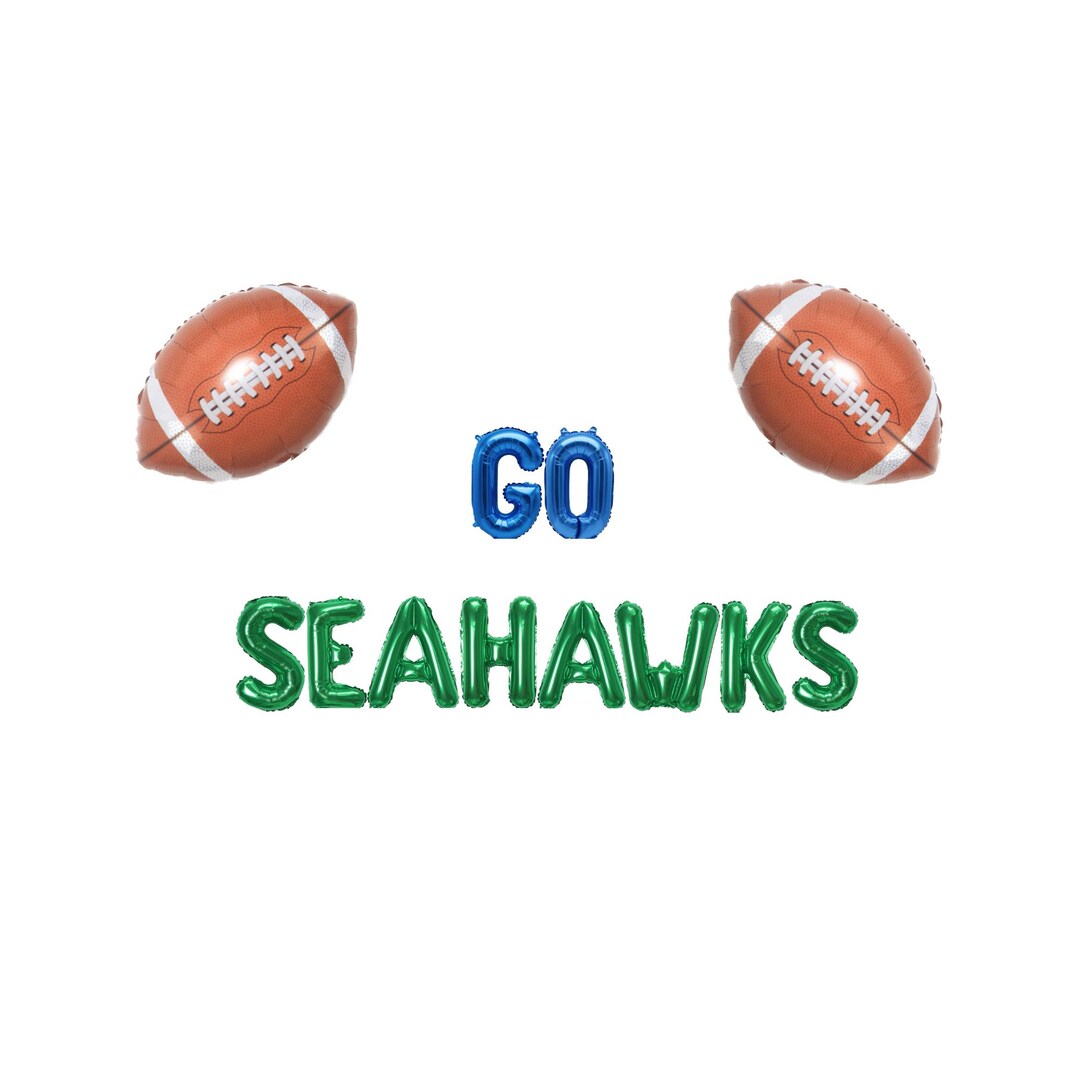 Go Hawks Balloon Banner | Seattle Fans Football Party Decor Sunday ...
