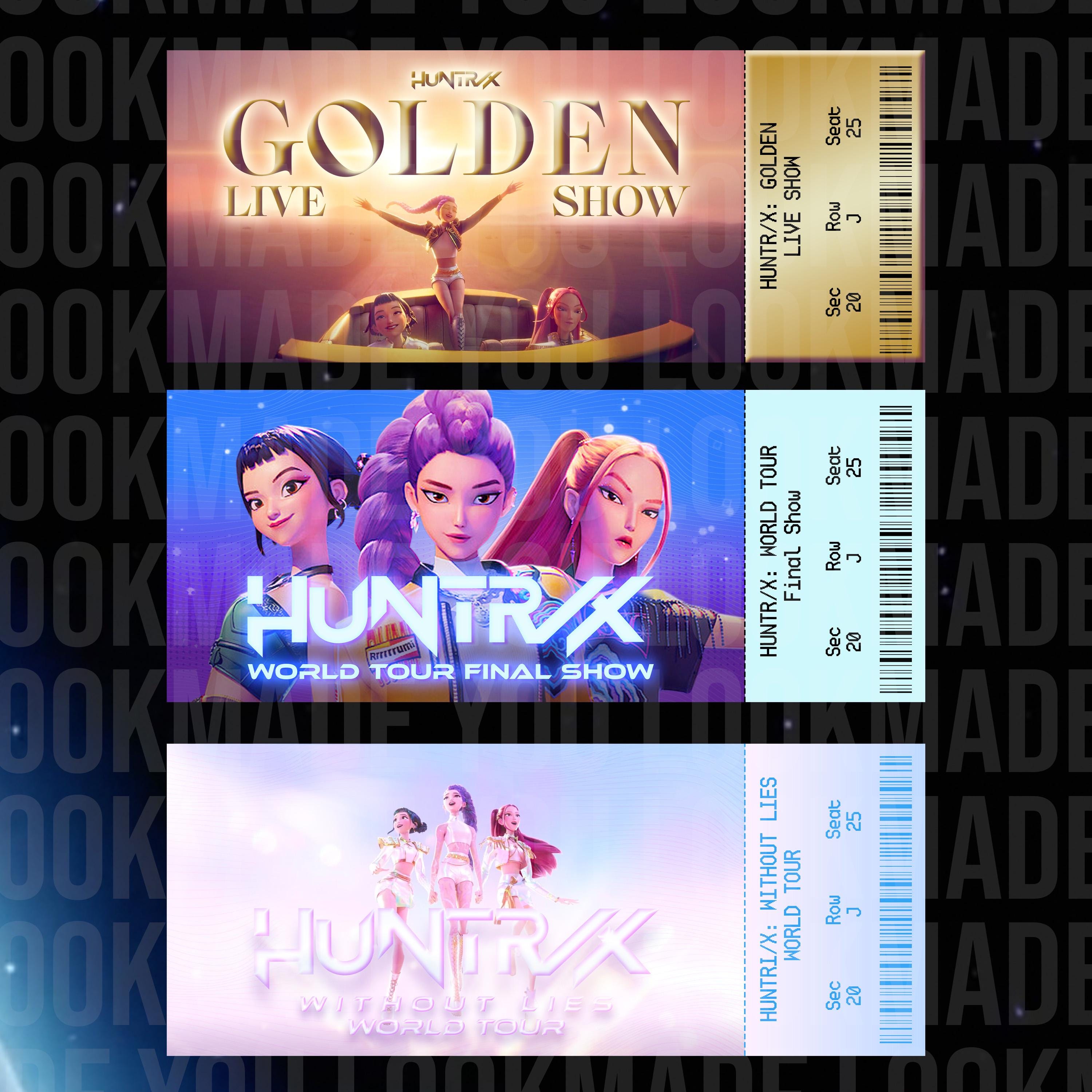 Kpop Demon Hunters Movie-inspired Concert Tickets • SET OF 6 • Digital ...