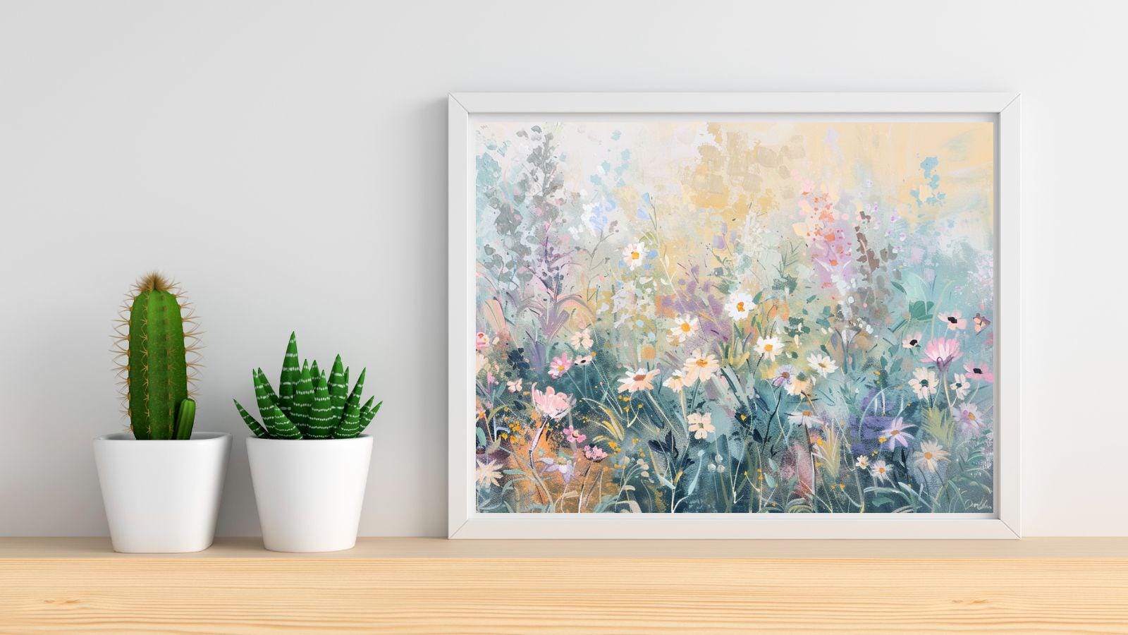 Wildflower Meadow, Spring, Landscape, Floral Garden, Wall Art, Decor ...