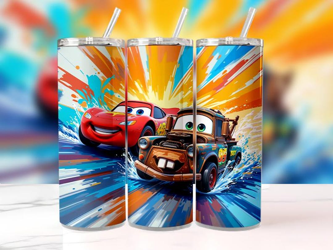 Lightning Mcqueen & Mater Tumbler - Disney Cars Movie Cup, Kids ...