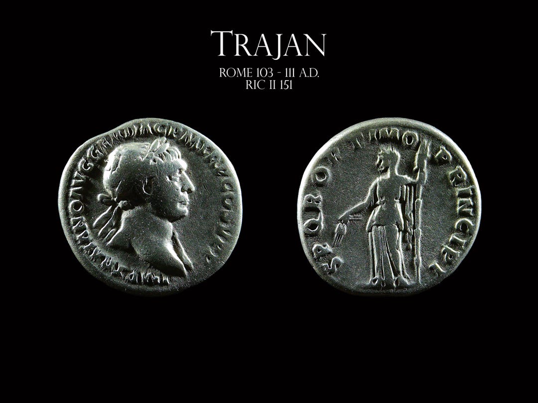 Real Ancient Roman Coin - Trajan Rome 103 - 111 A.D. - Etsy