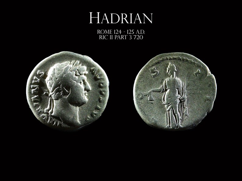 Real Ancient Roman Coin - Hadrian Rome 124 - 125 A.D. - Etsy