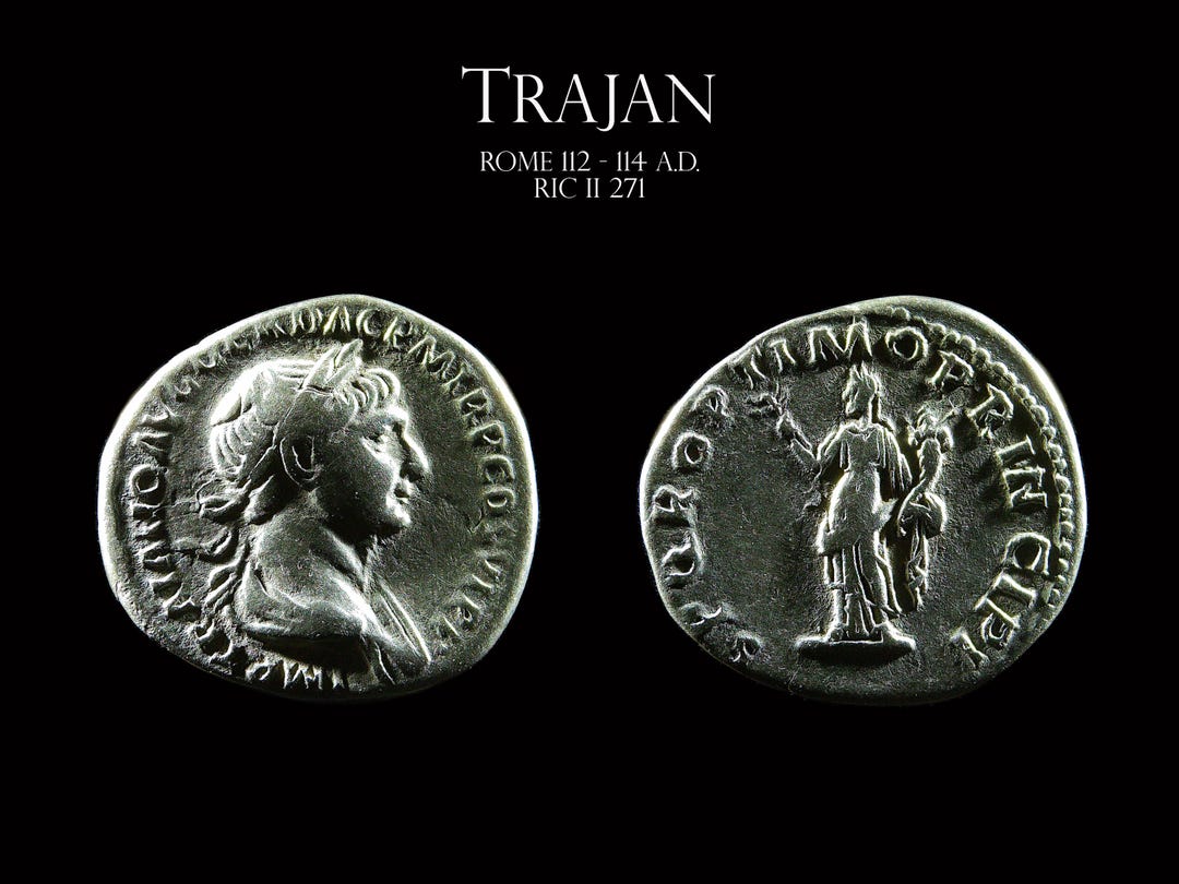 Real Ancient Roman Coin - Trajan Rome 112 - 114 A.D. - Etsy
