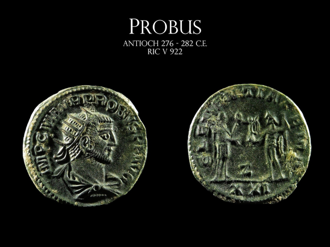 Ancient Roman Coin Probus Antoninianus • Antioch Mint • Jupiter Victory ...