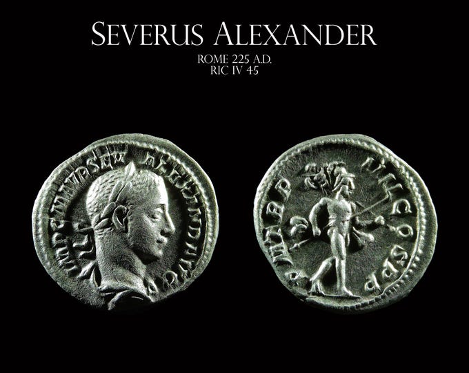 Roman Emperor Severus Alexander AR Denarius Minted in Rome 225 A.D. - Etsy