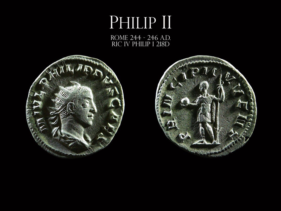 Real Ancient Roman Coin - Philip II Rome 244 - 246 A.D. - Etsy