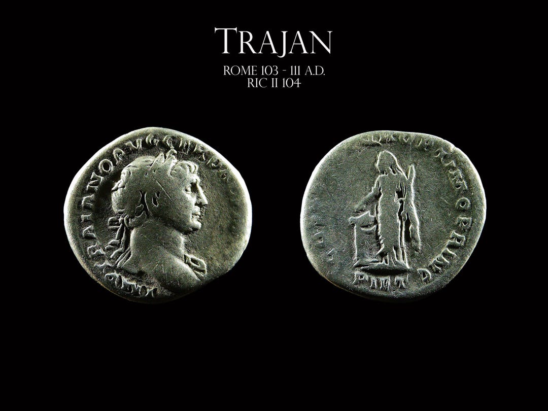 Real Ancient Roman Coin - Trajan Rome 103 - 111 A.D. - Etsy