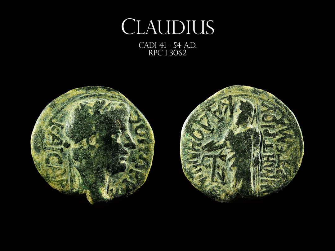 Real Ancient Roman Coin - Claudius Cadi 41 - 54 A.D. - Etsy
