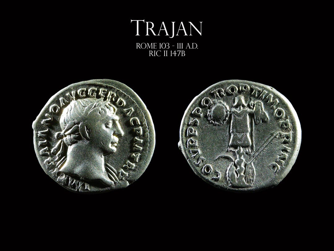 Real Ancient Roman Coin - Trajan Rome 103 - 111 A.D. - Etsy