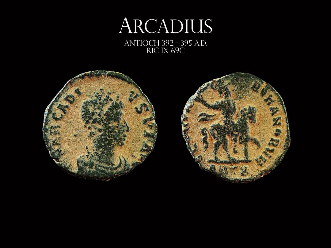 Real Ancient Roman Coin - Arcadius Antioch 392 - 395 A.D. - Etsy
