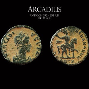 Real Ancient Roman Coin - Arcadius Antioch 392 - 395 A.D. - Etsy