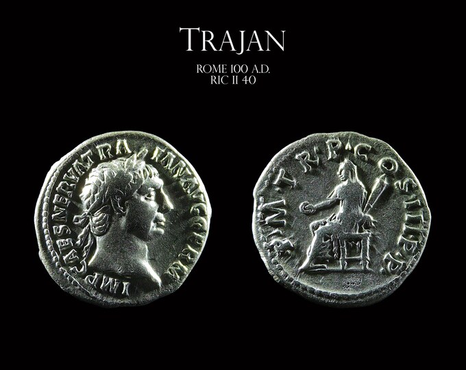Real Ancient Roman Coin - Trajan Rome 100 A.D. - Etsy