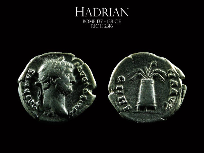 Roman Emperor Hadrian AR Denarius Minted in Rome 137 - 138 C.E. - Etsy