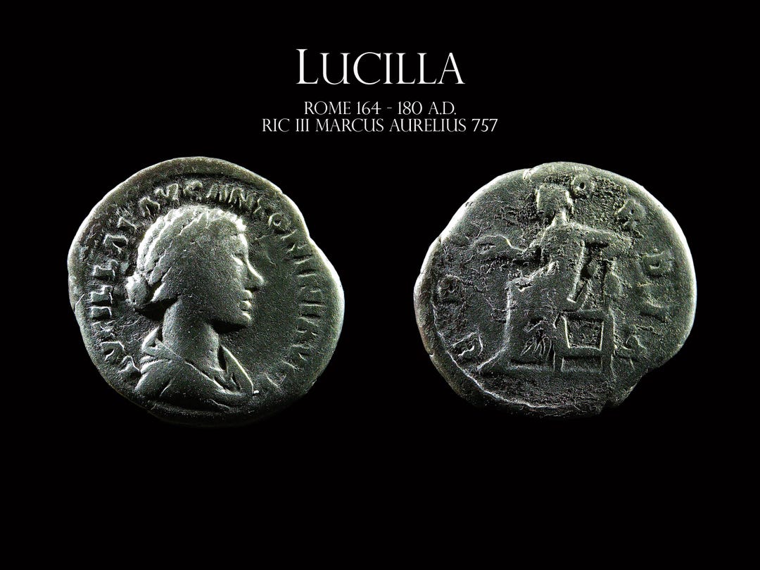 Real Ancient Roman Coin - Lucilla Rome 164 - 180 A.D. - Etsy
